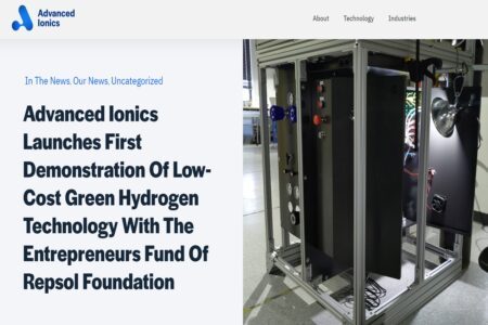 Low-Cost Green Hydrogen Technology Demonstrated By Advanced Ionics and ...